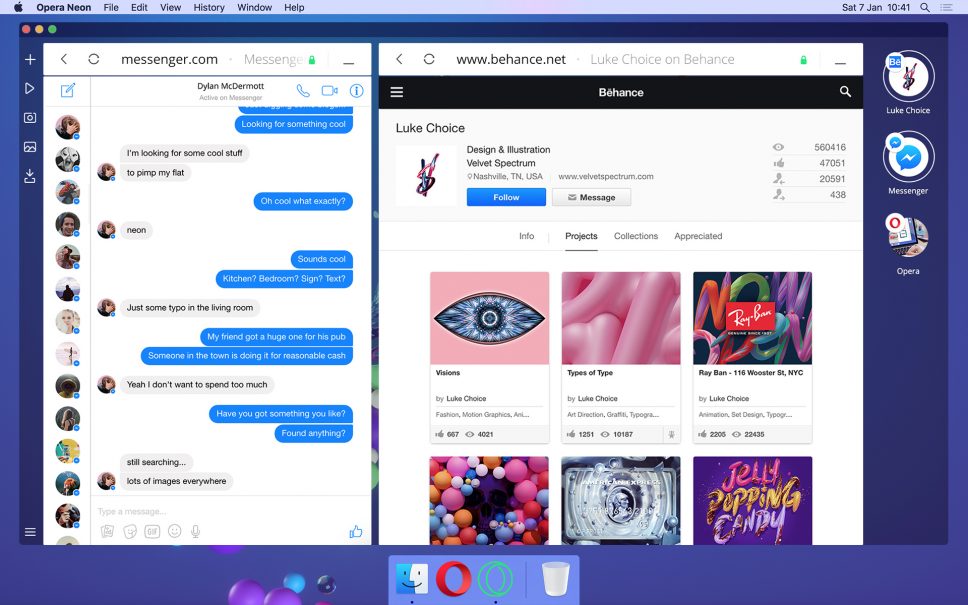 Opera Neon: next generation browser available for Mac & Windows