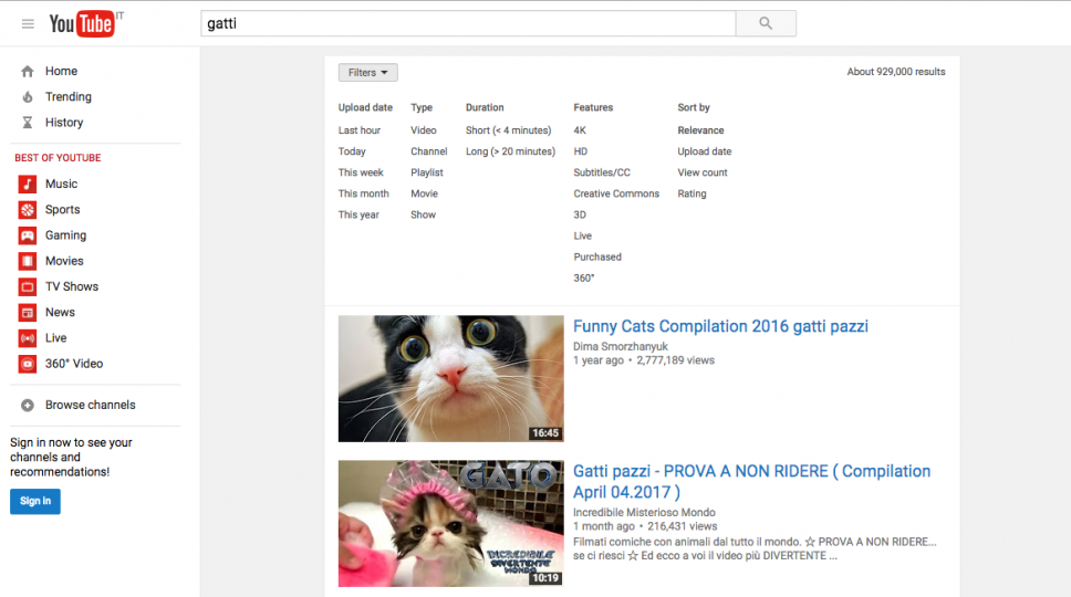 Search on YouTube: how to find content that interests you